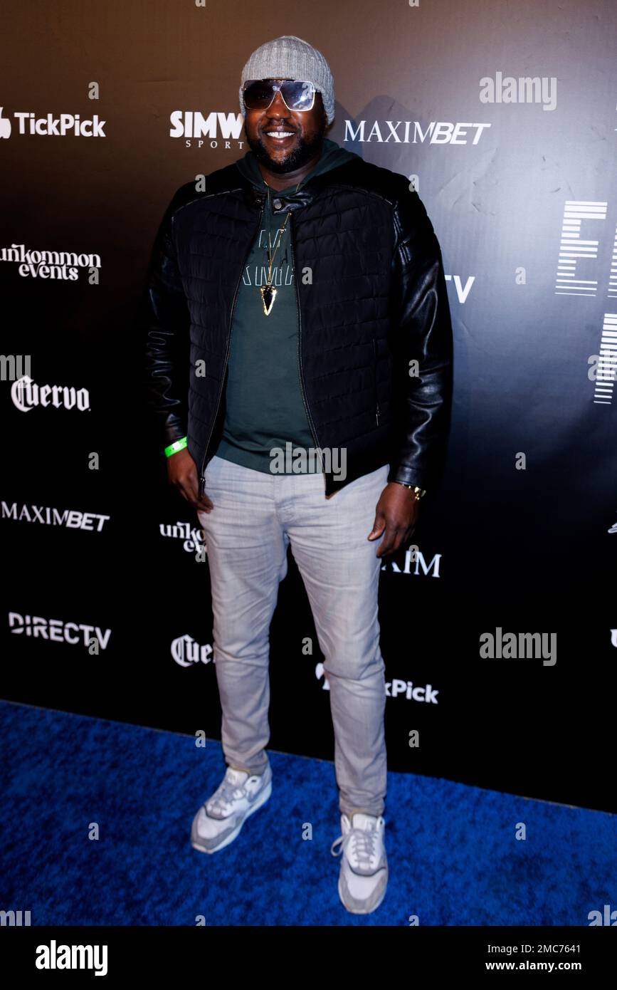 Elijah Everett attends day two of Maxim Big Game Weekend on Saturday, Feb. 12, 2022, at City ...