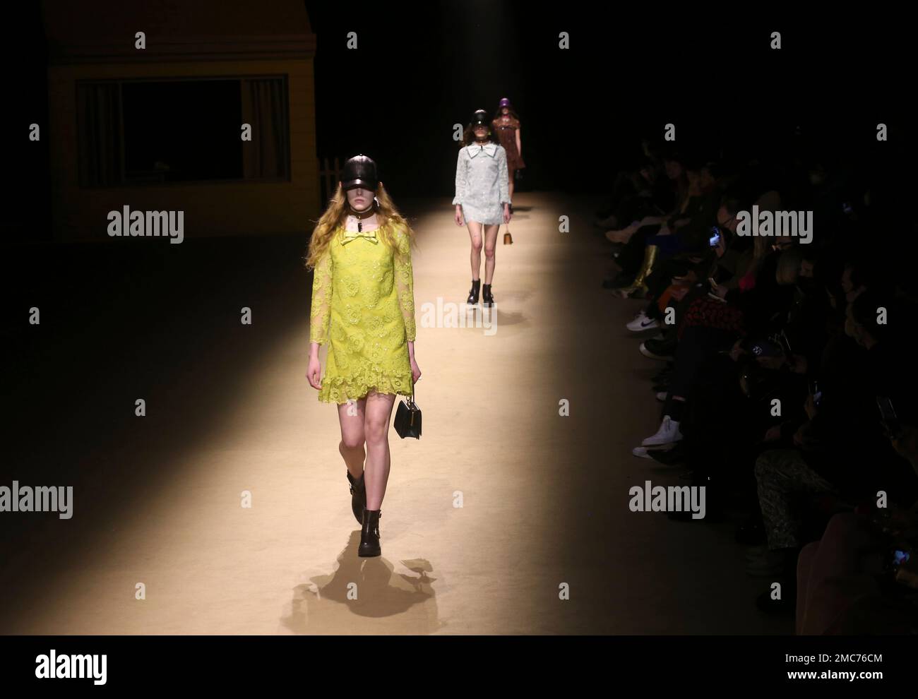 Models walk the runway wearing the Coach Fall/Winter 2022 collection ...