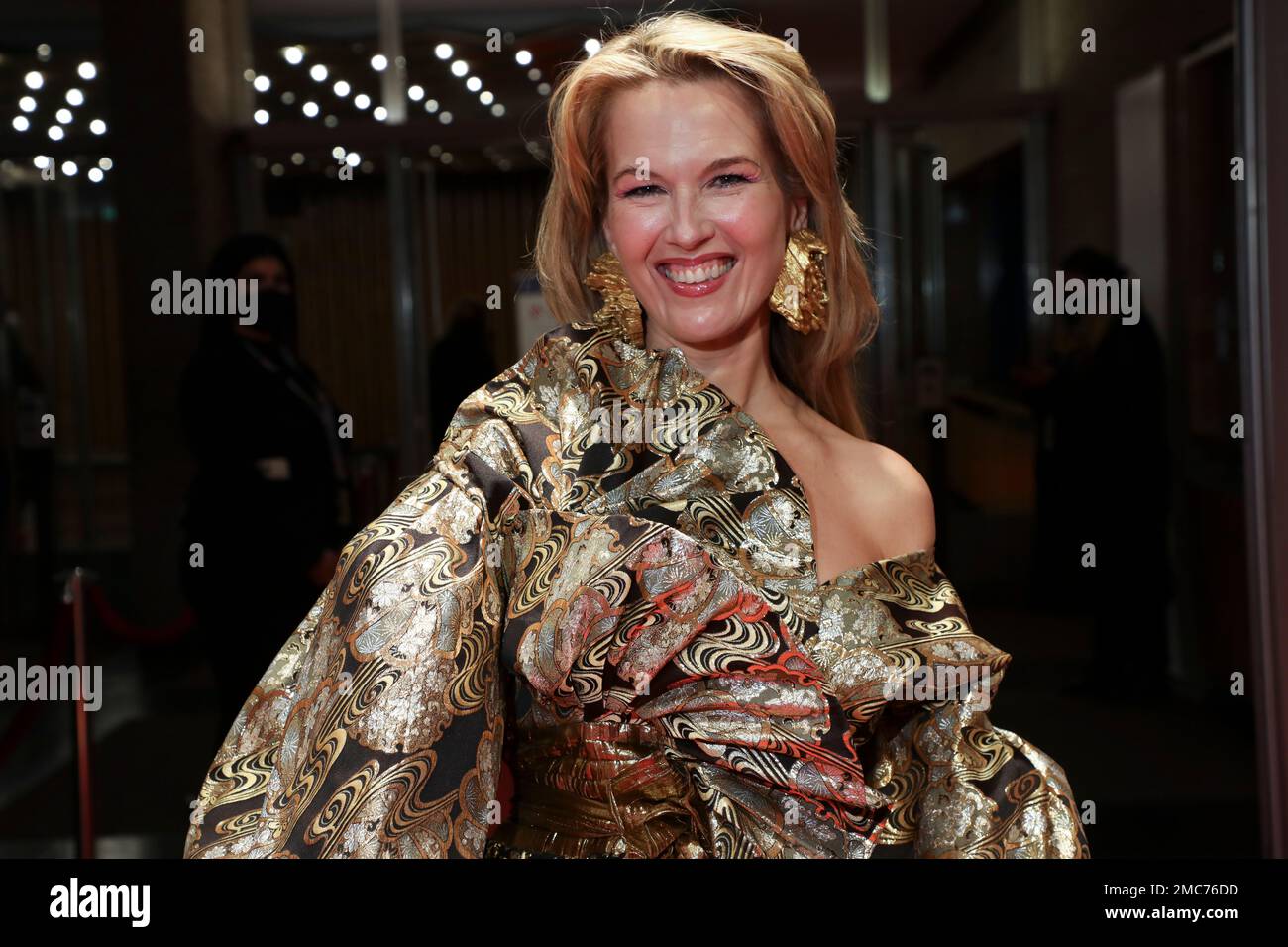 Elin Klinga poses for photographers at the premiere for the television ...