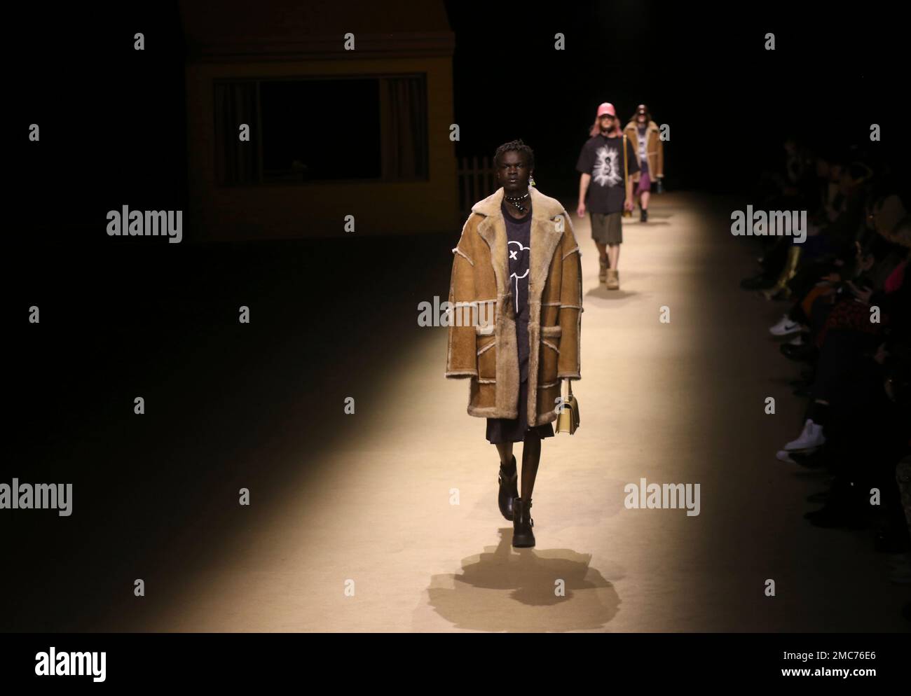Models walk the runway wearing the Coach Fall/Winter 2022 collection ...