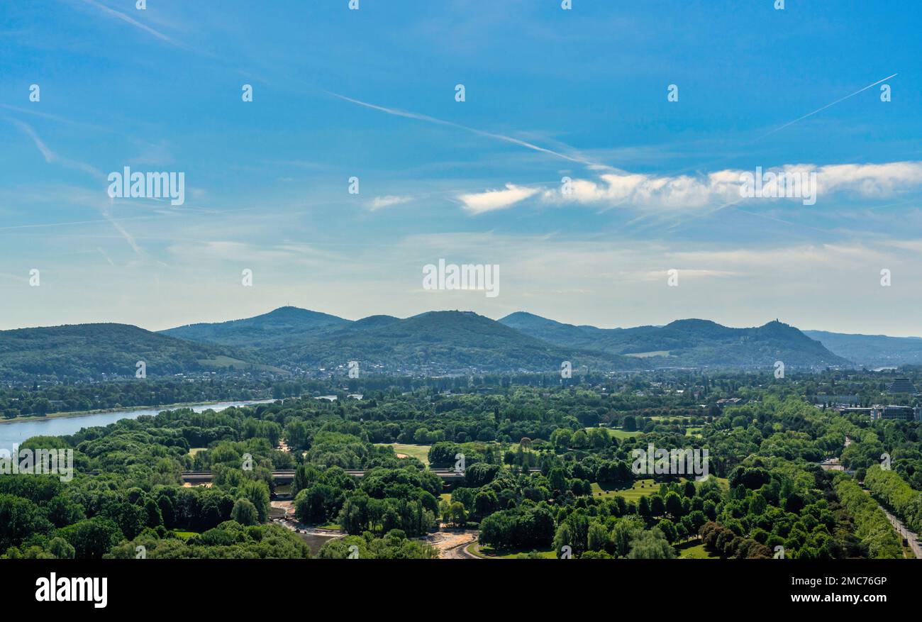 Seven Mountains view from Bonn Stock Photo - Alamy