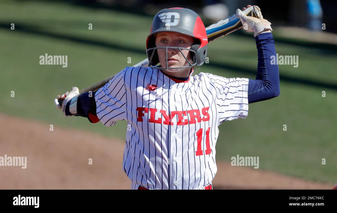 Dayton's Emily Daniel during an NCAA softball game against Houston on ...