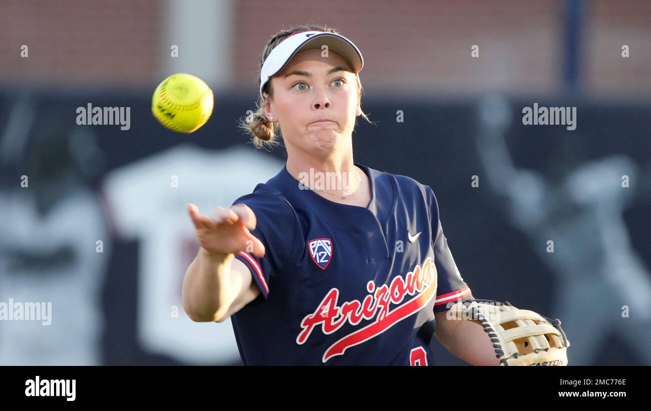 Arizona outfielder Allie Enright (3) during an NCAA softball game ...