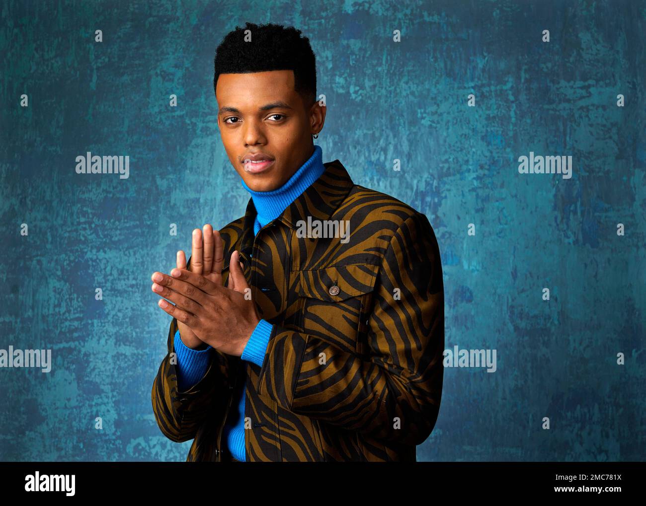 Jabari Banks poses for a portrait to promote the television series "Bel ...