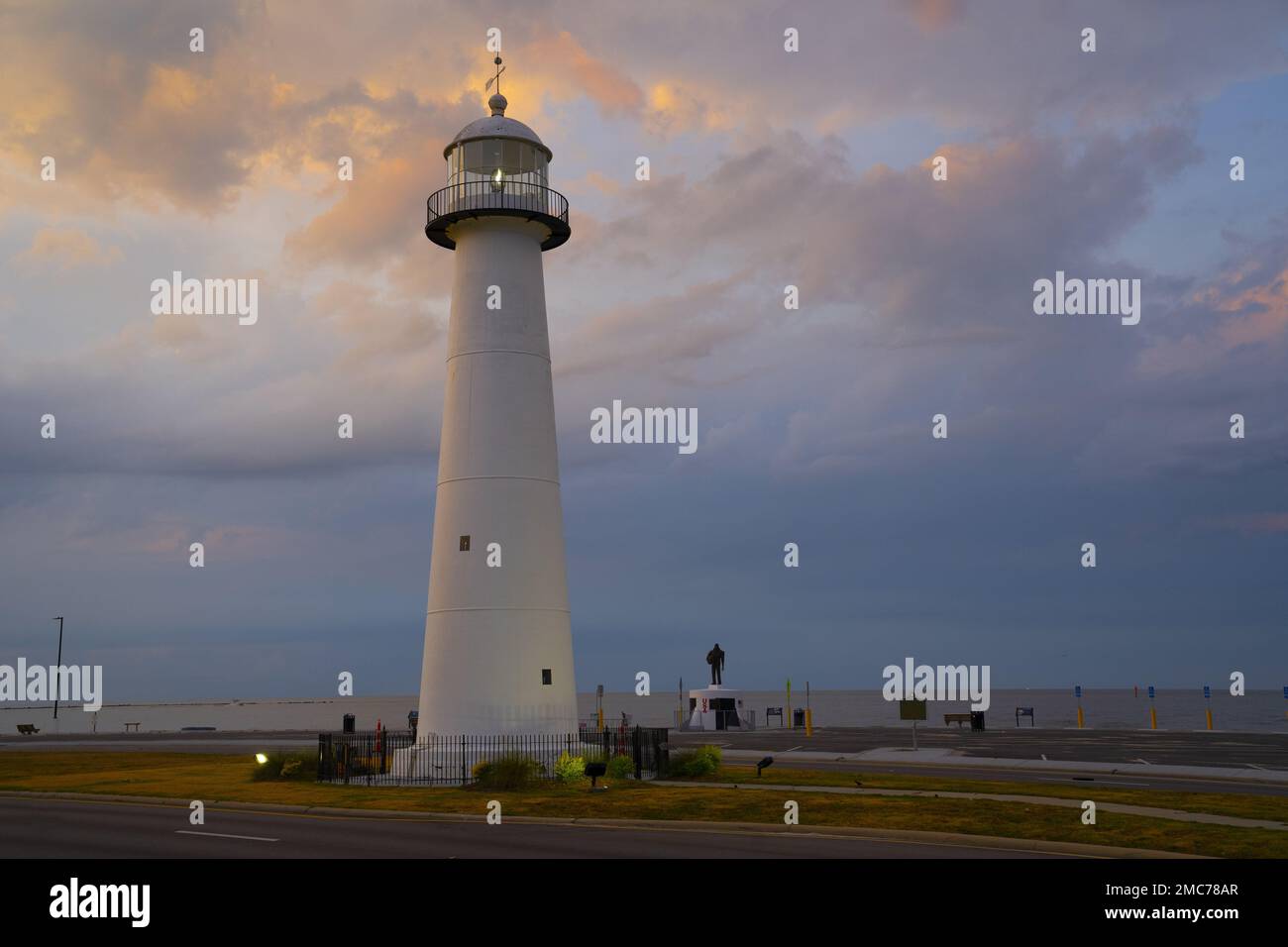 The Biloxi Lighthouse is displayed on Beach Boulevard in Biloxi ...
