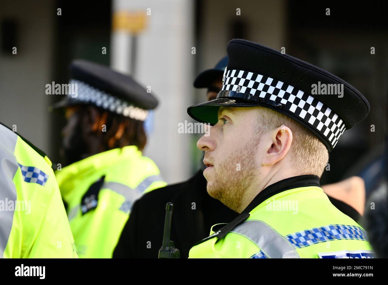 Metropolitan Police Officers, Belvedere Road, London. UK Stock Photo ...
