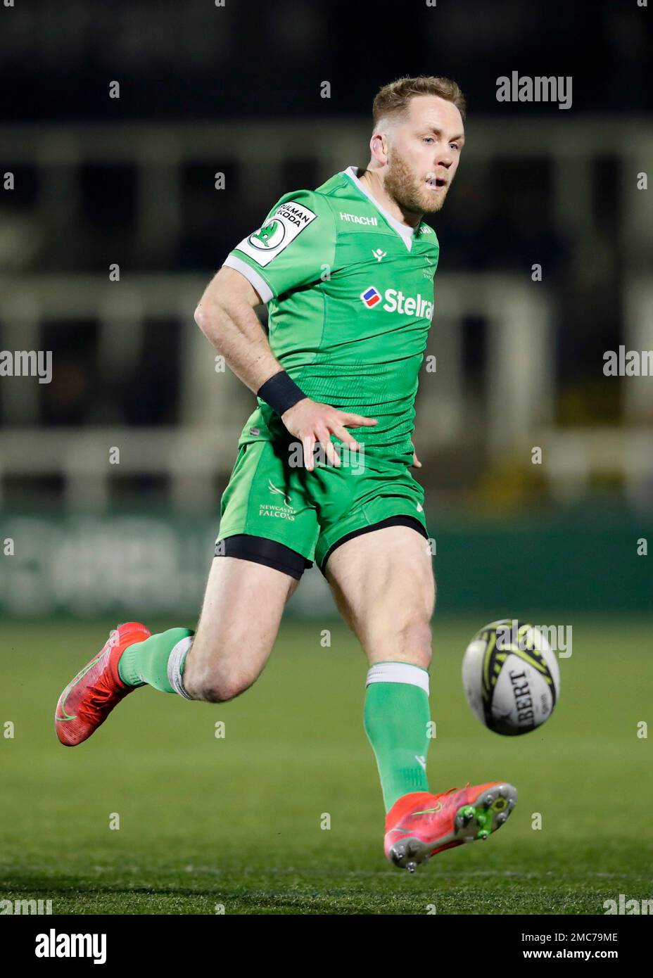 Newcastle Falcons’ Alex Tait in action during the EPCR Challenge Cup ...