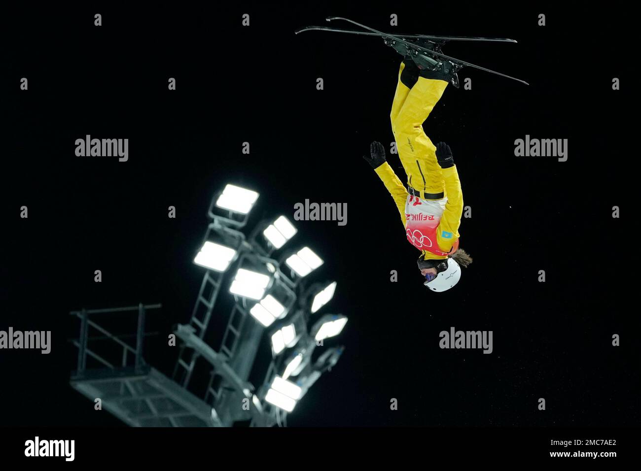 Kazakhstan's Akmarzhan Kalmurzayeva competes during the women's aerials ...