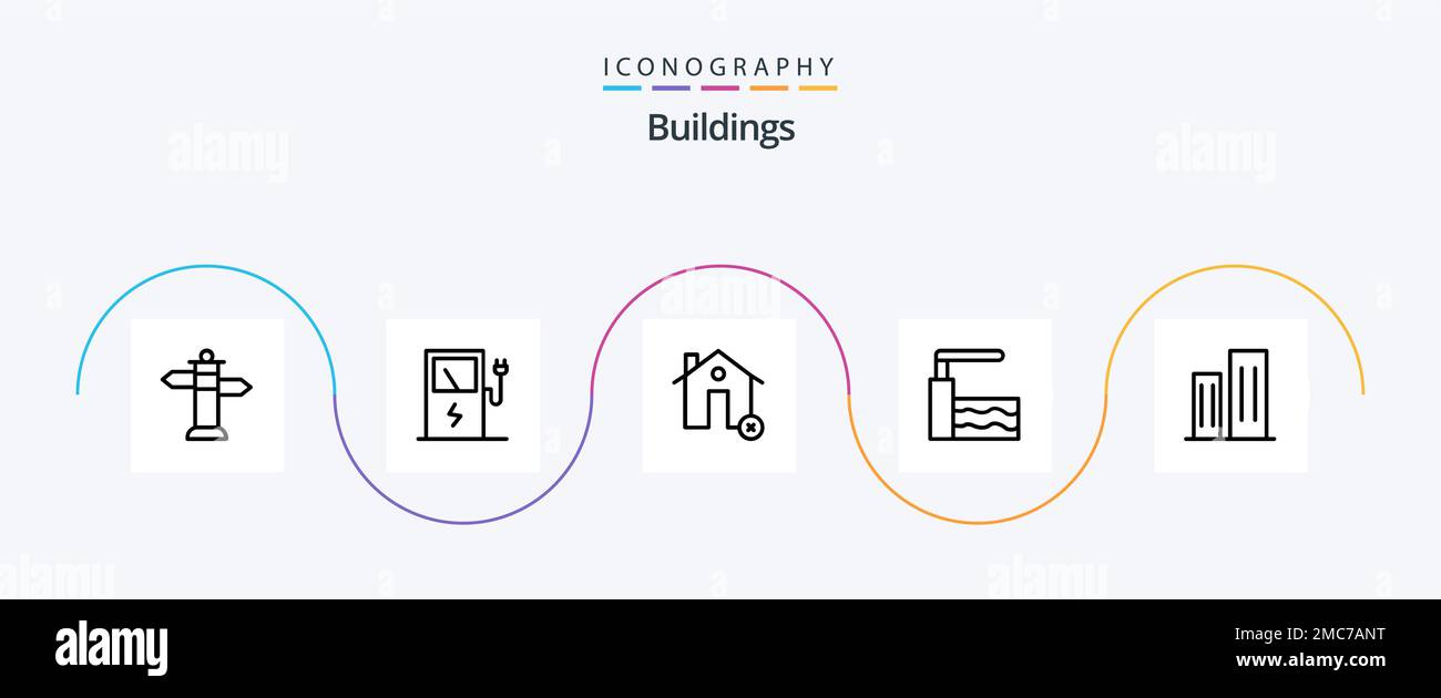 Buildings Line 5 Icon Pack Including district. buildings. clear ... Buildings Line 5 Icon Pack Including district. buildings. clear ...