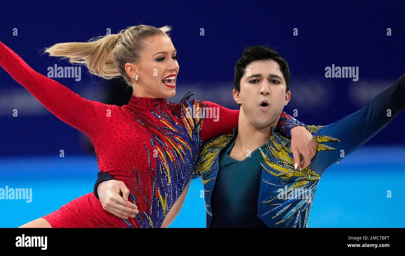 Marjorie Lajoie and Zachary Lagha, of Canada, perform their routine in ...
