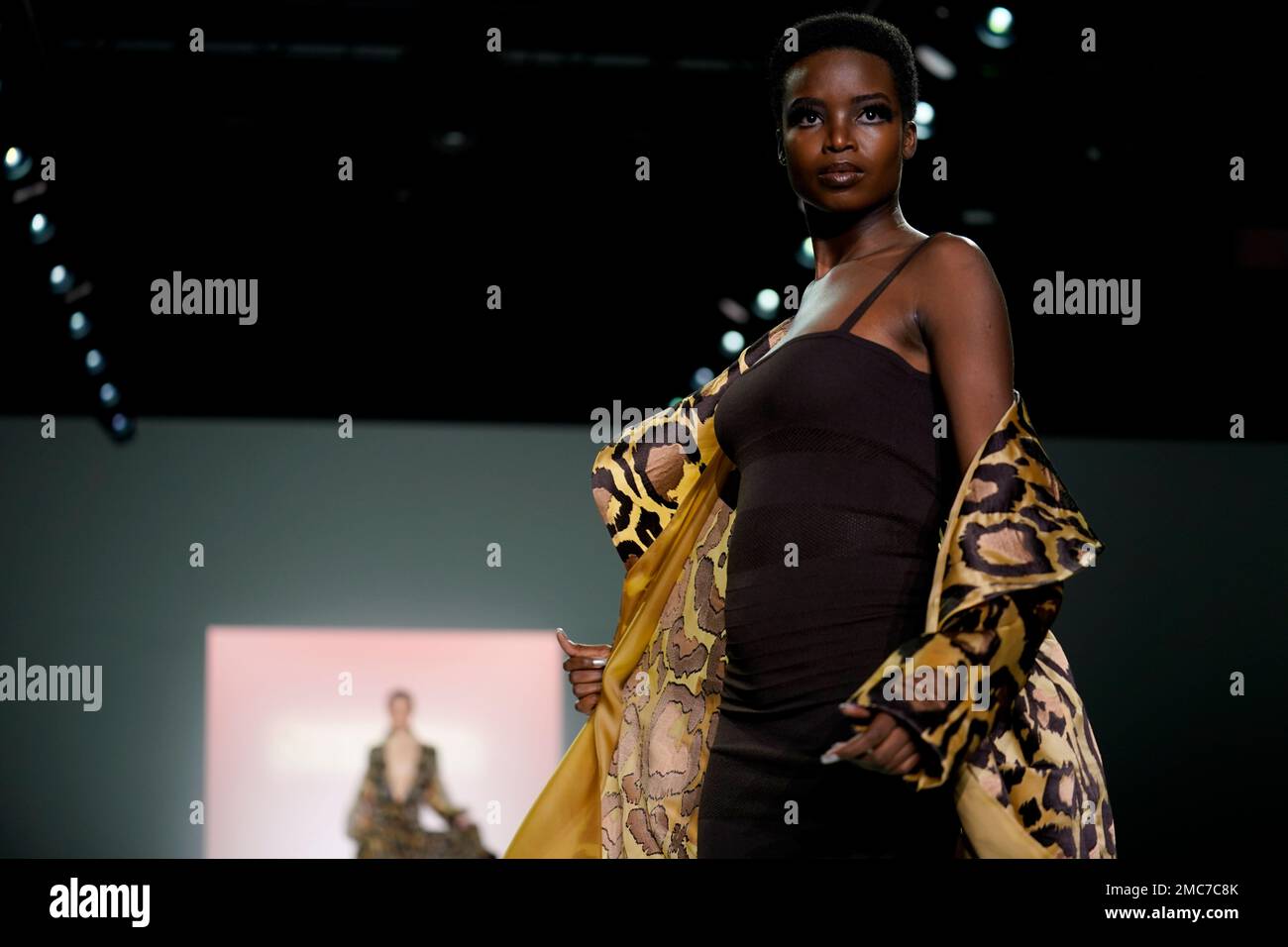 Fashion from Sergio Hudson fall/winter 2022 collection is modeled ...