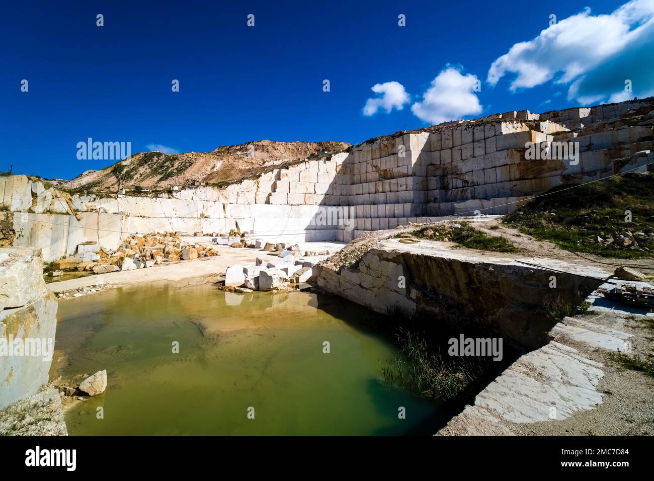 Marble quarry near Sperone in north-western Sicily Stock Photo - Alamy