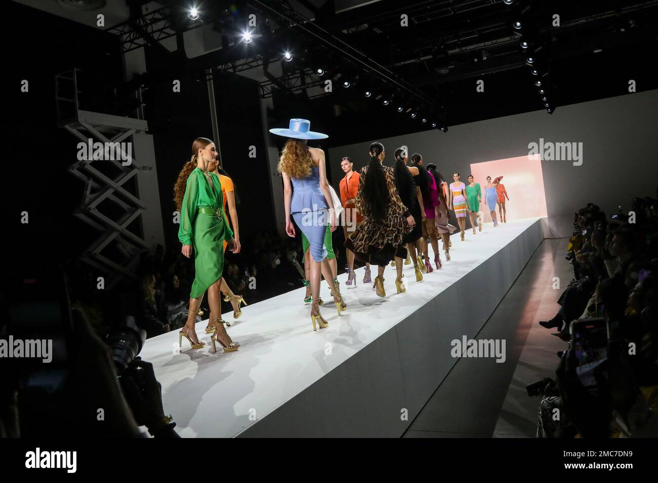 Fashion models walk the runway at the NYFW Fall/Winter 2022 Sergio ...
