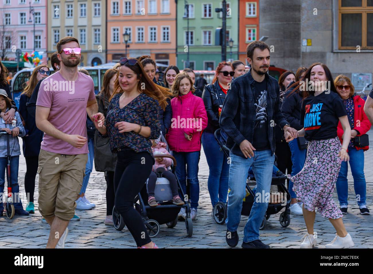 Wroclaw, Poland - April 2022: Rueda de Casino open event at market ...