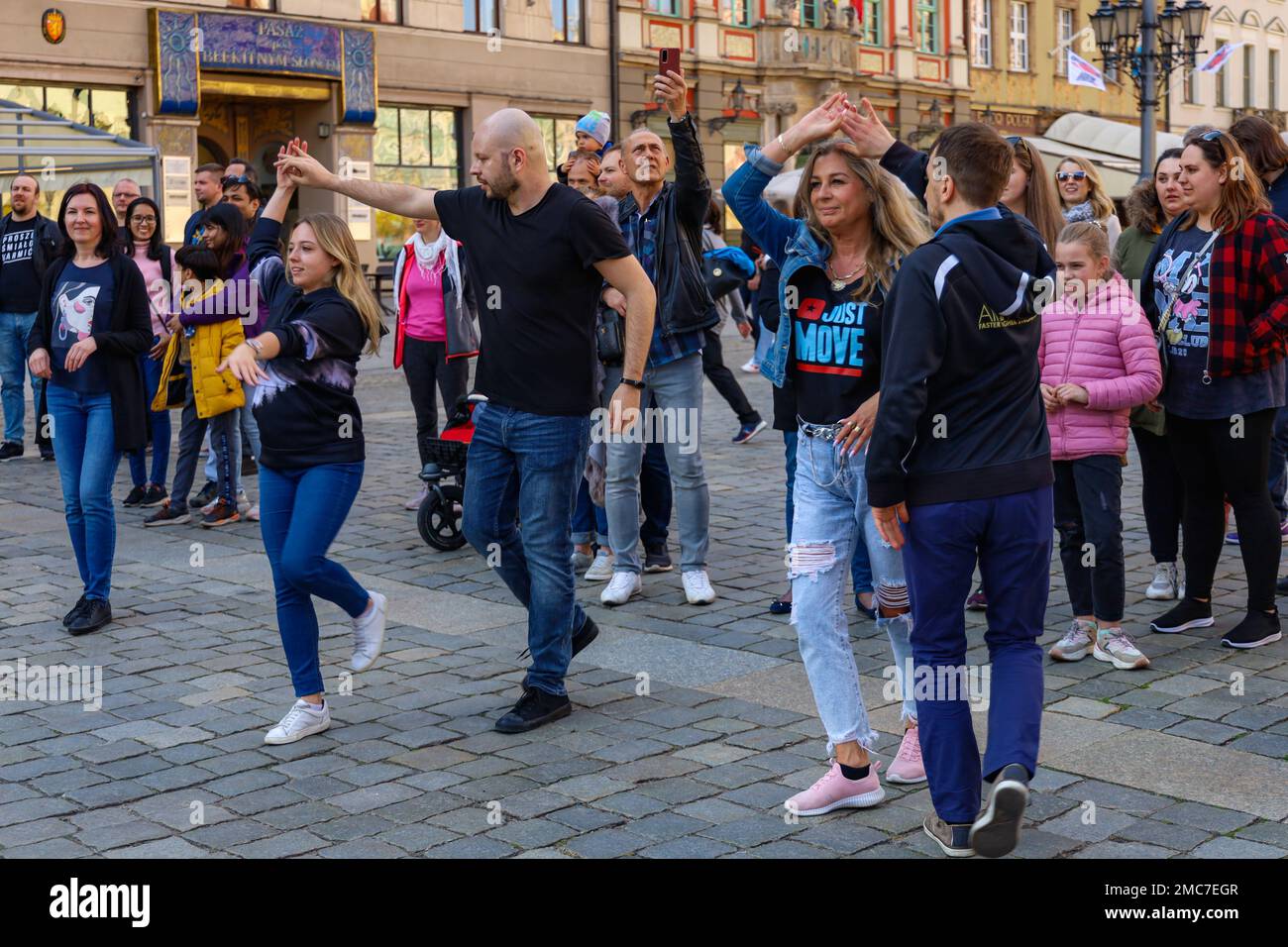 Wroclaw, Poland - April 2022: Rueda de Casino open event at market ...