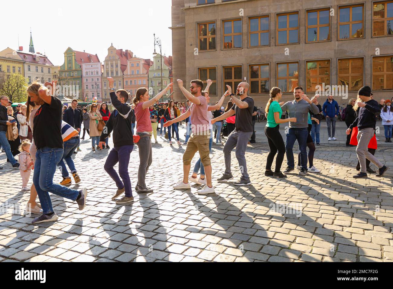 Wroclaw, Poland - April 2022: Rueda de Casino open event at market ...