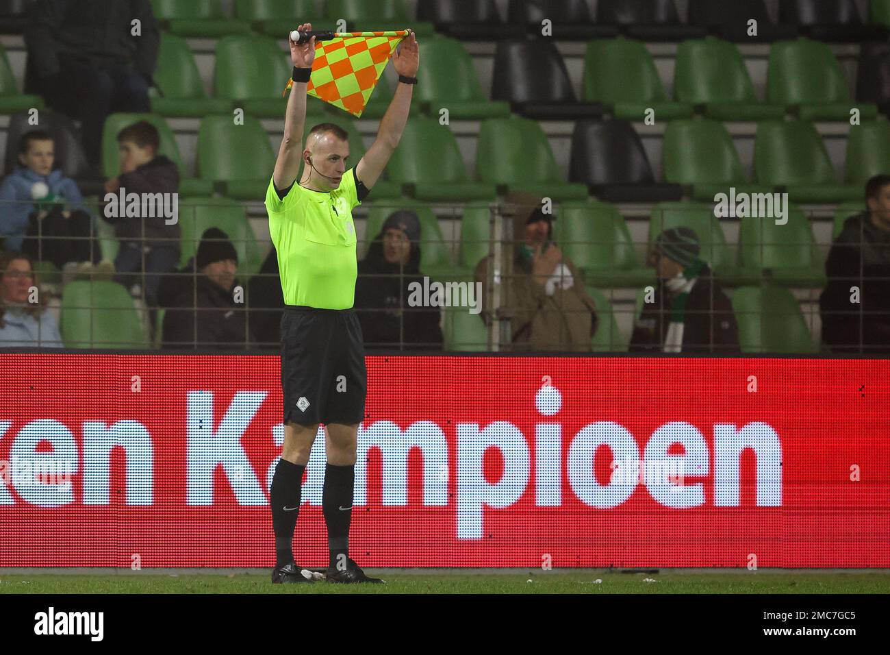 DORDRECHT, NETHERLANDS - JANUARY 21: Assistent referee Don Frijn during ...