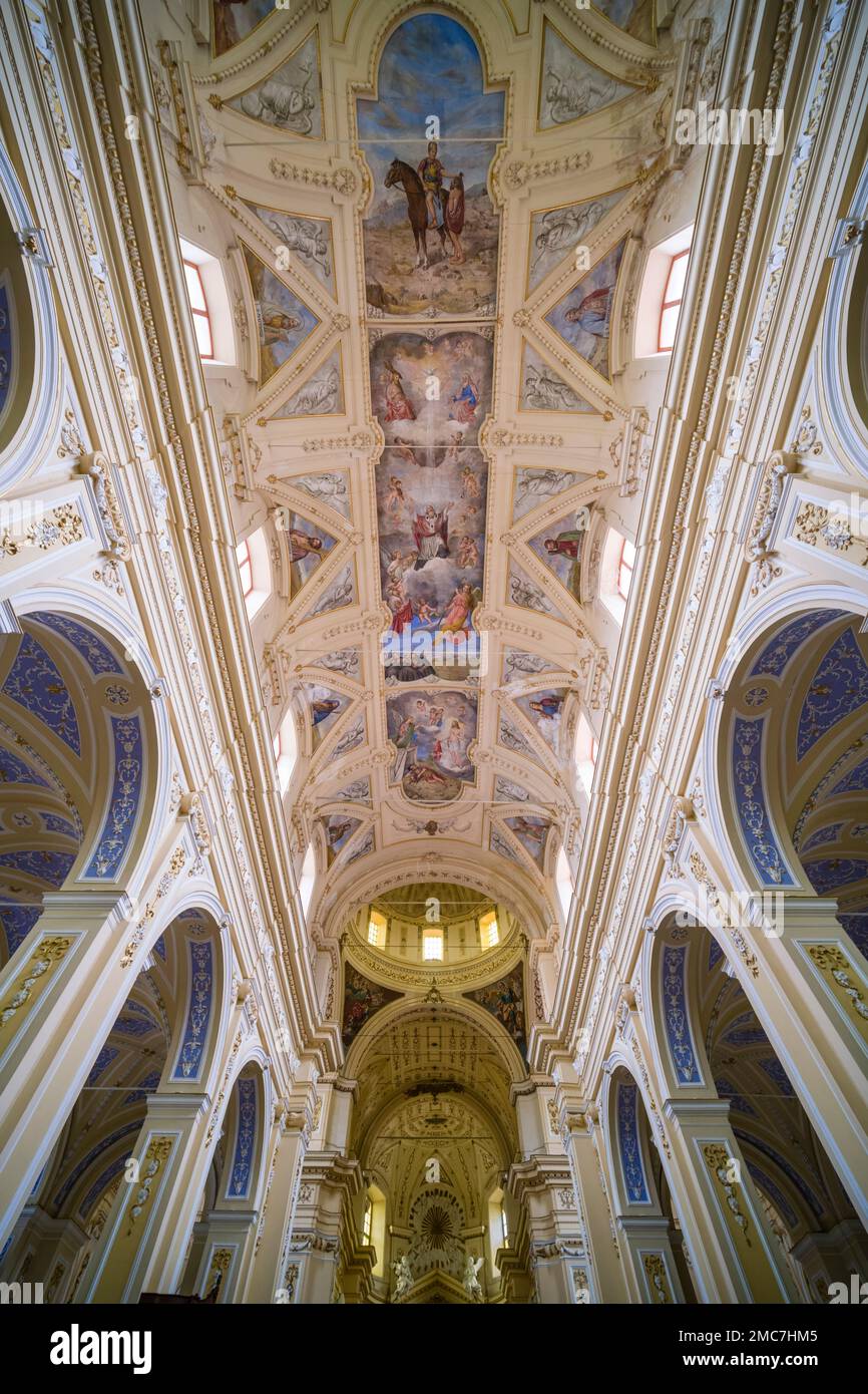 Altar and ceiling paintings inside the church Chiesa di Santa Maria di ...