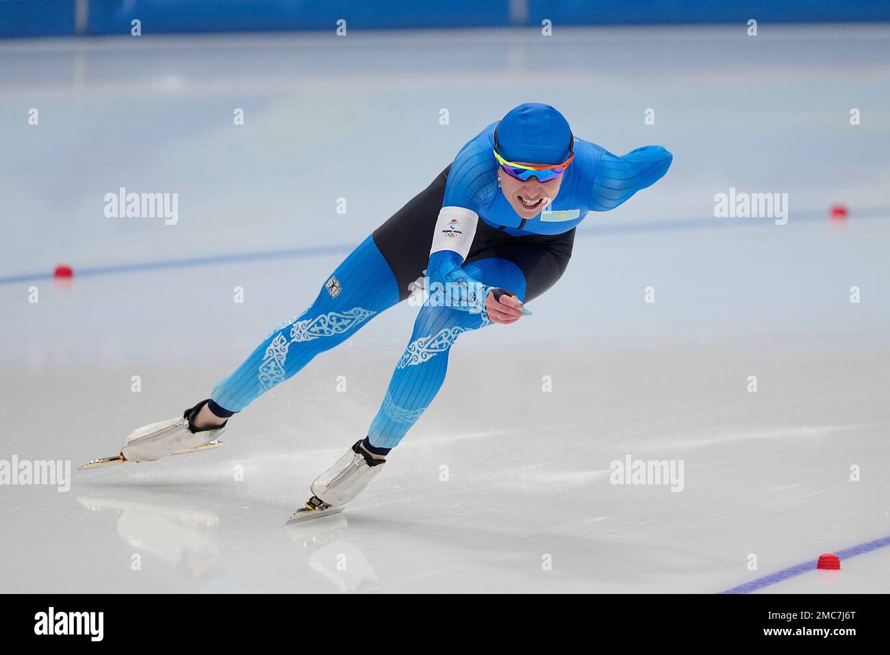 Yekaterina Aidova of Kazakhstan competes in the speedskating women's ...