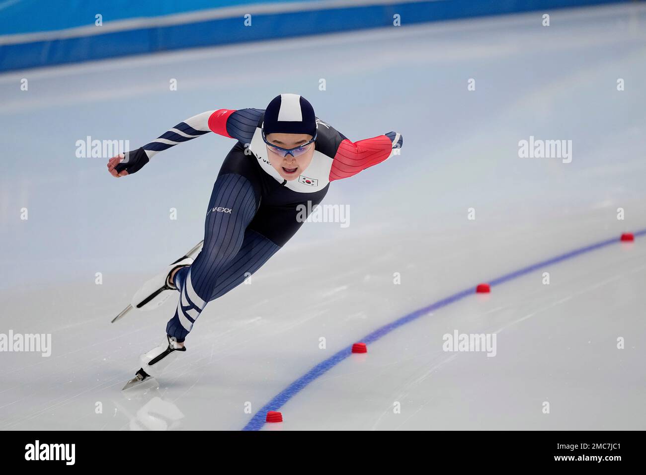 Kim Min-sun of South Korea competes in the speedskating women's 500 ...