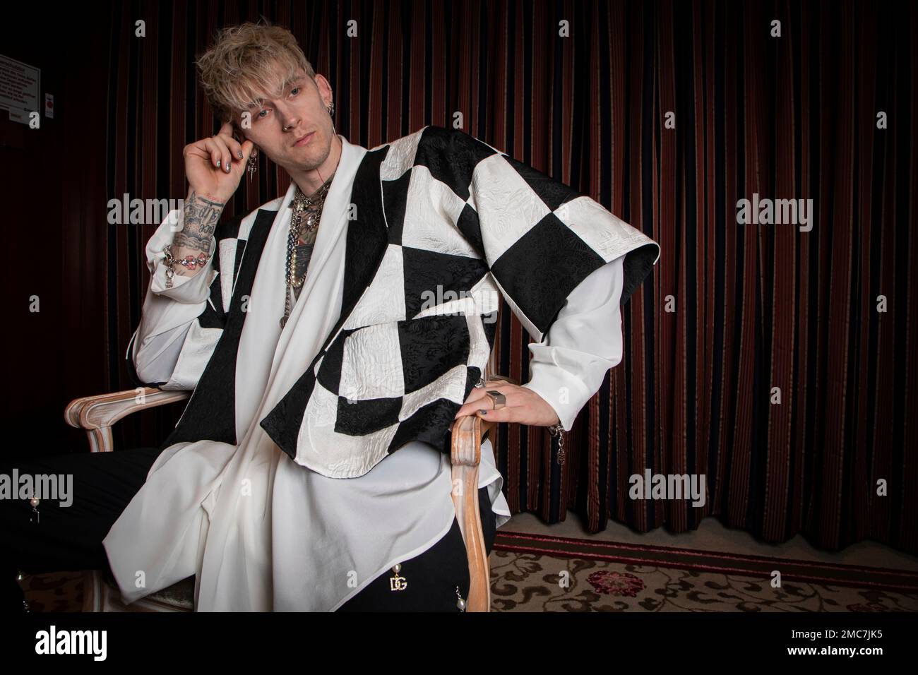 Colson Baker, also known as Machine Gun Kelly, poses for portrait ...