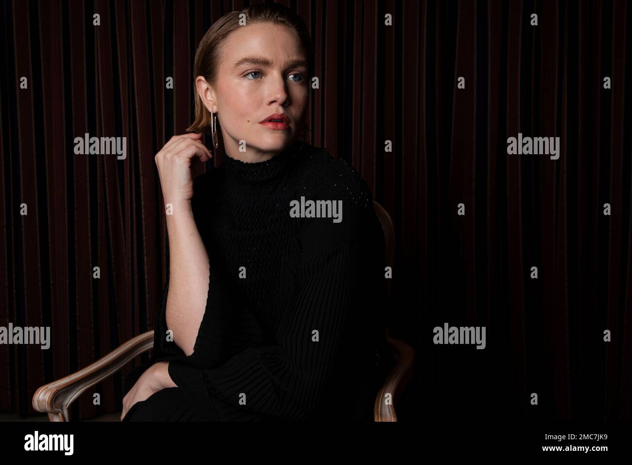 Maddie Hasson poses for portrait photographs for the film 'Taurus ...