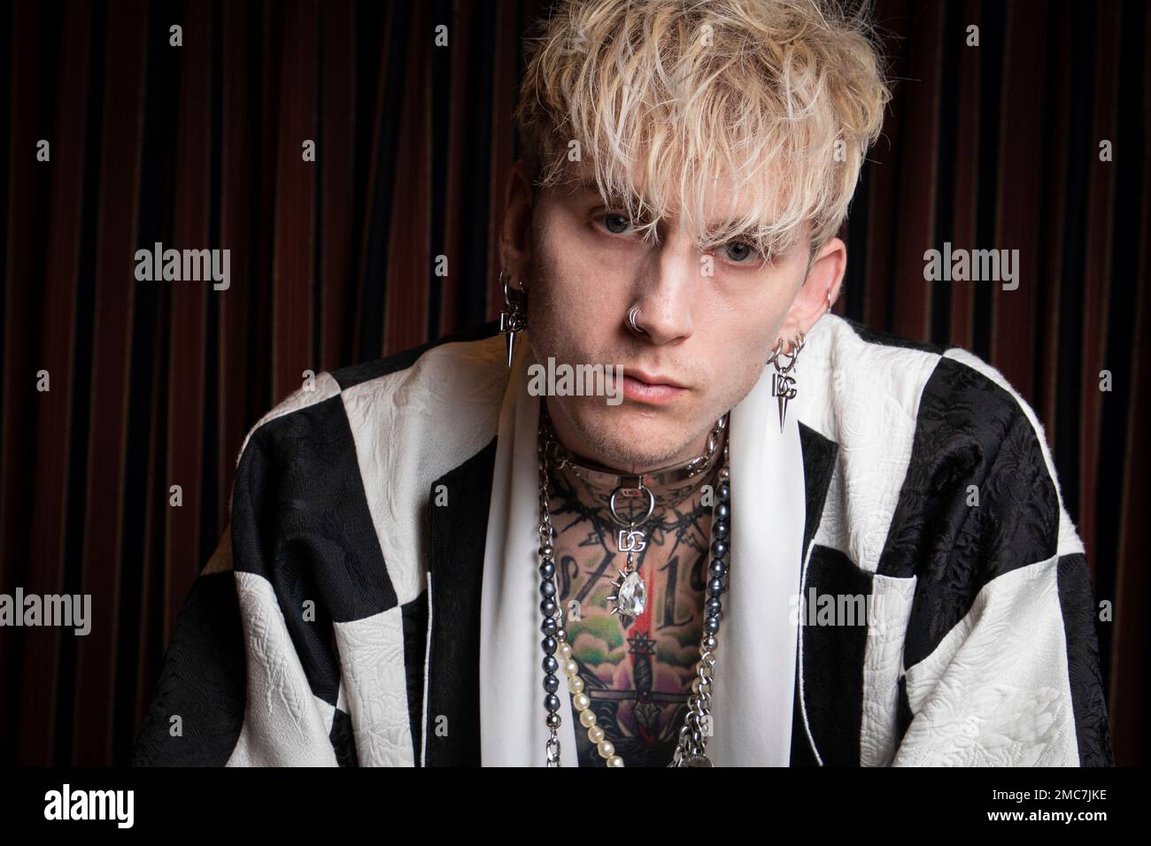 Colson Baker, also known as Machine Gun Kelly, poses for portrait ...