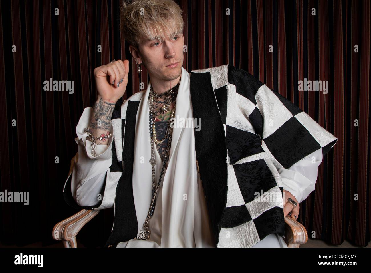Colson Baker, also known as Machine Gun Kelly, poses for portrait ...