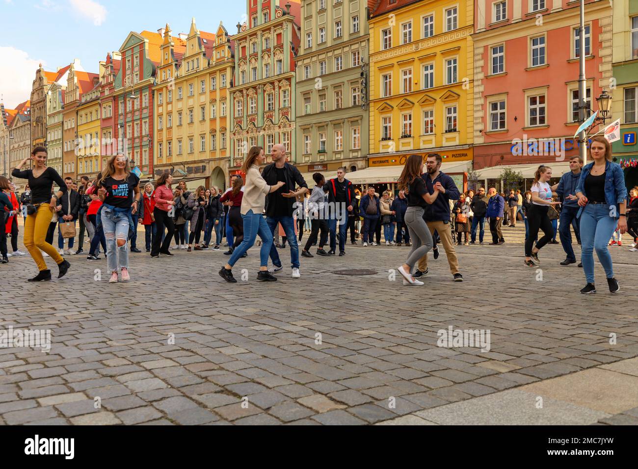 Wroclaw, Poland - April 2022: Rueda de Casino open event at market ...