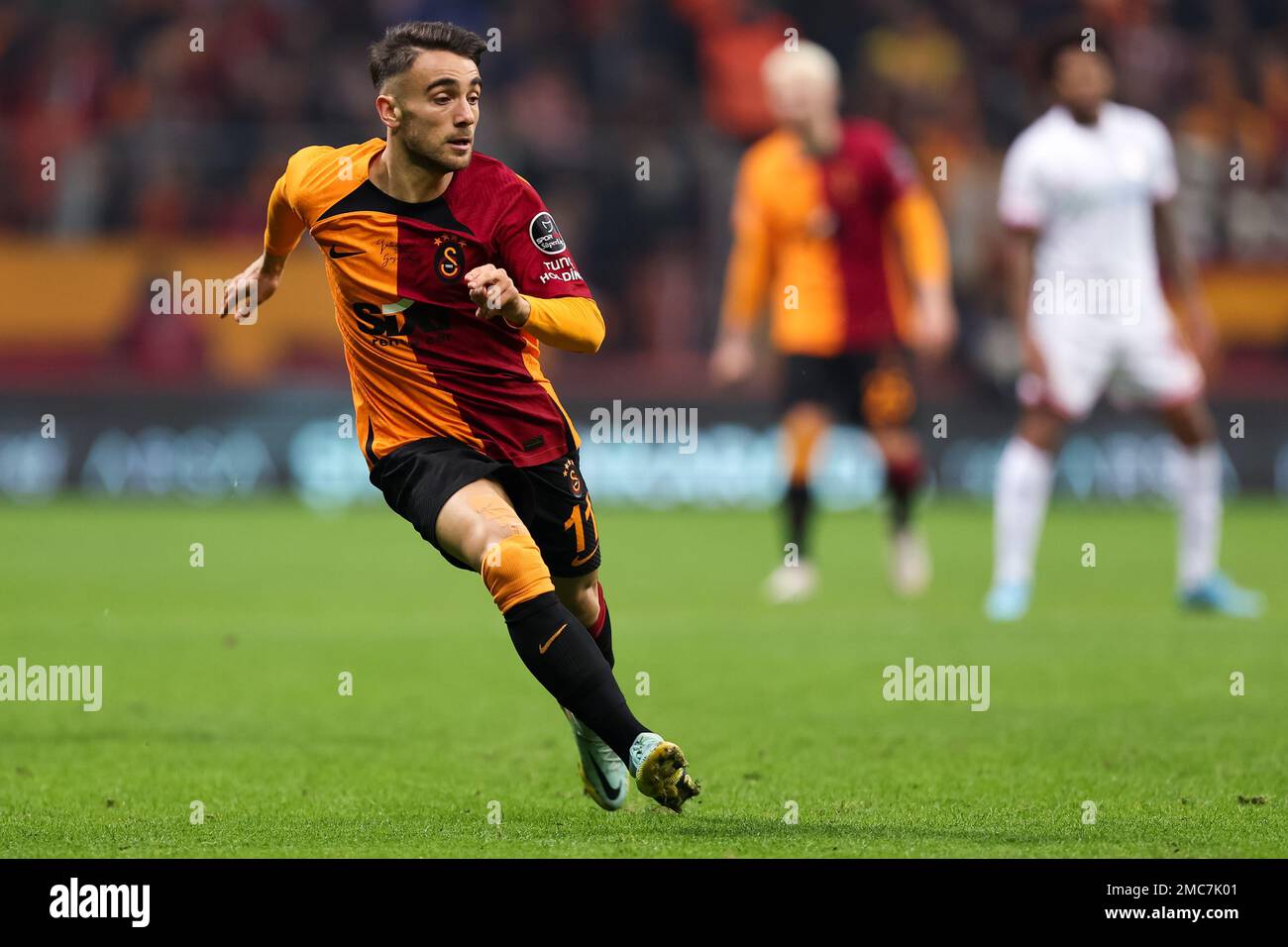ISTANBUL, TURKEY - JANUARY 21: Yunus Akgun of Galatasaray SK during the ...