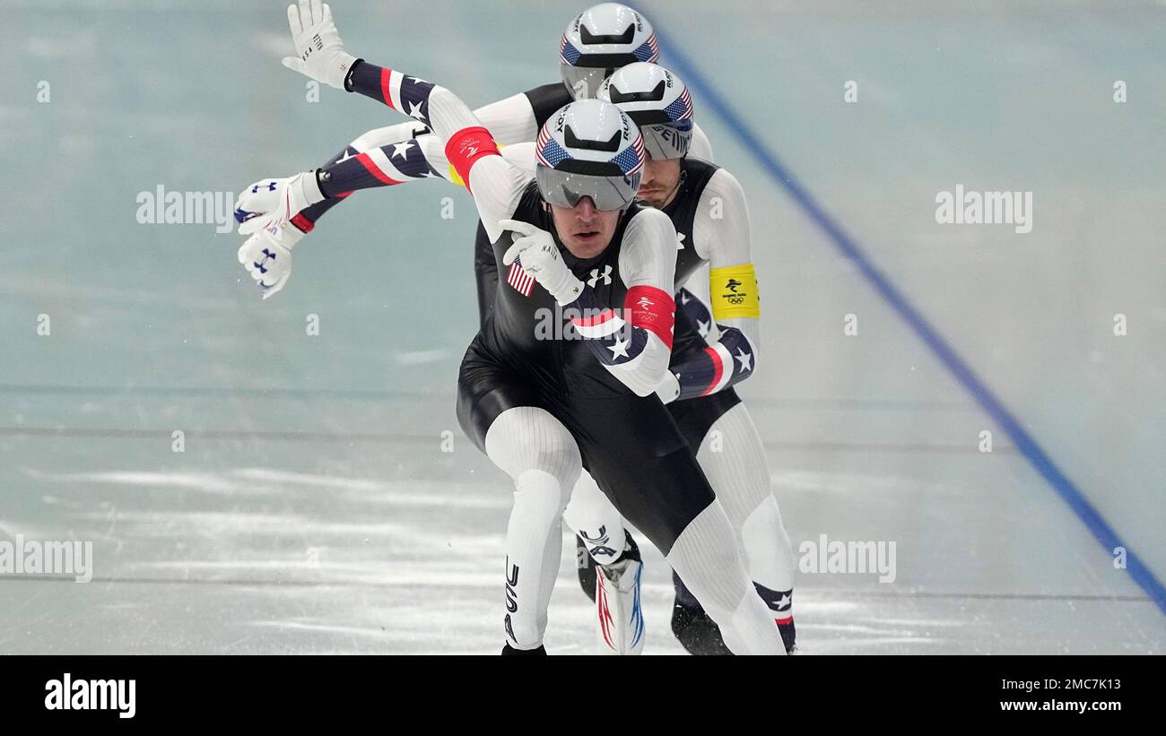 Team United States, led by Casey Dawson, with Emery Lehman center and ...