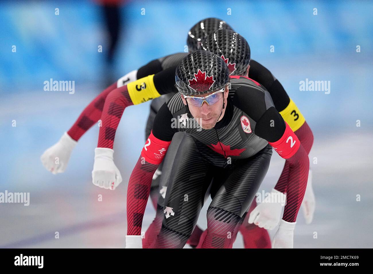 Team Canada, led by Ted-Jan Bloemen, with Connor Howe center and Jordan ...
