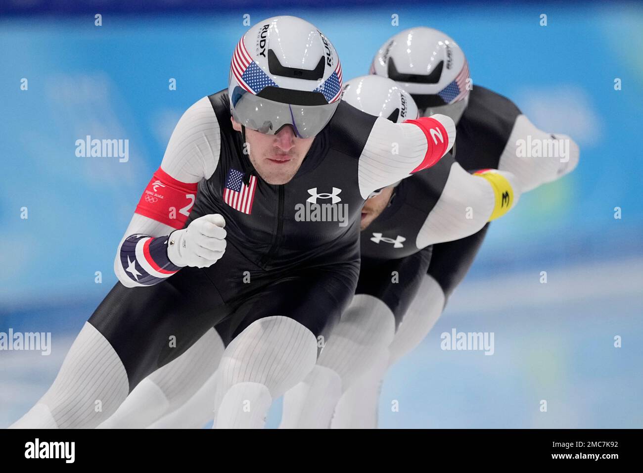 Team United States, led by Casey Dawson, with Emery Lehman center and ...