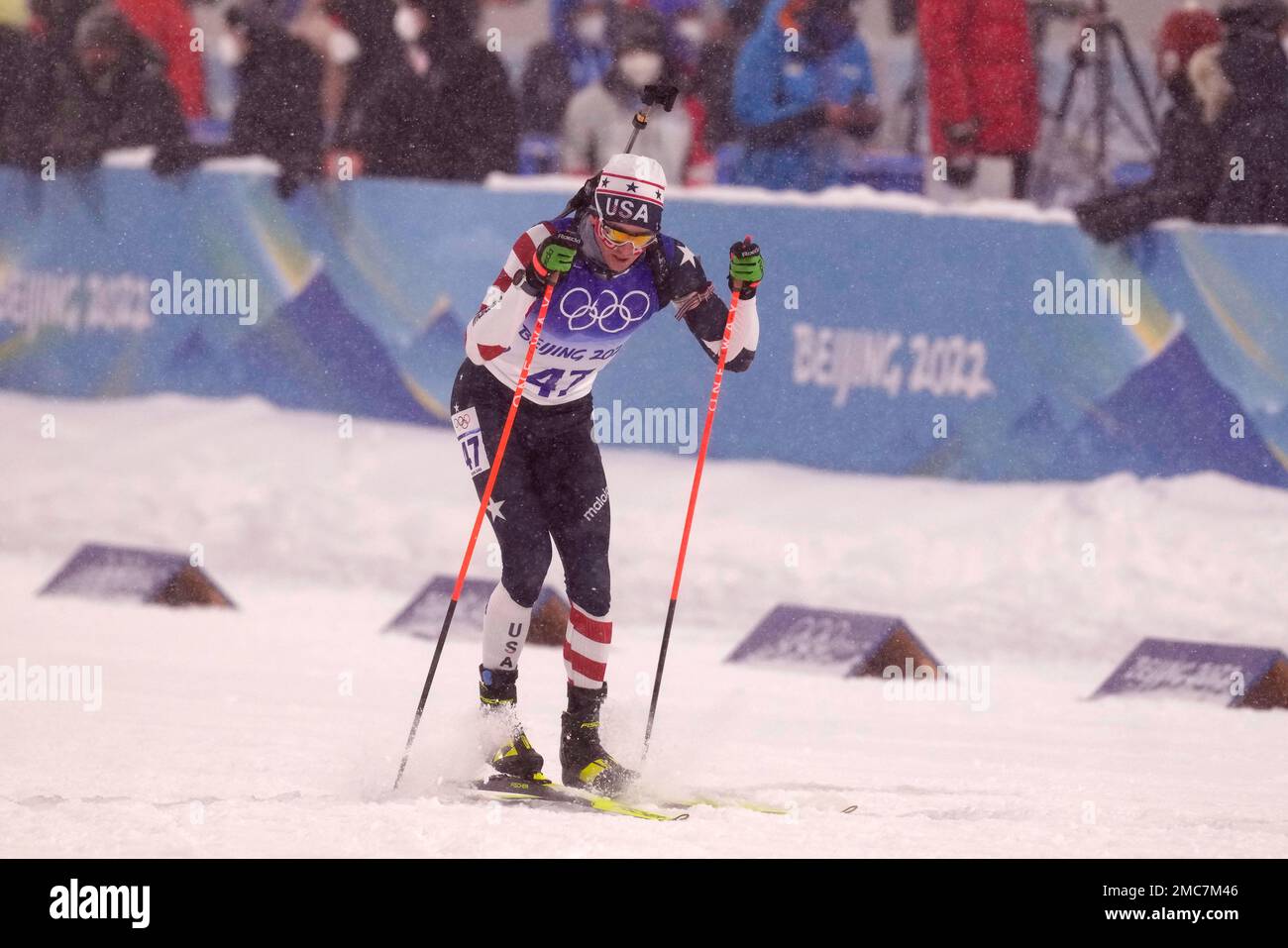 United States' Sean Doherty skis during the men's 12.5-kilometer ...