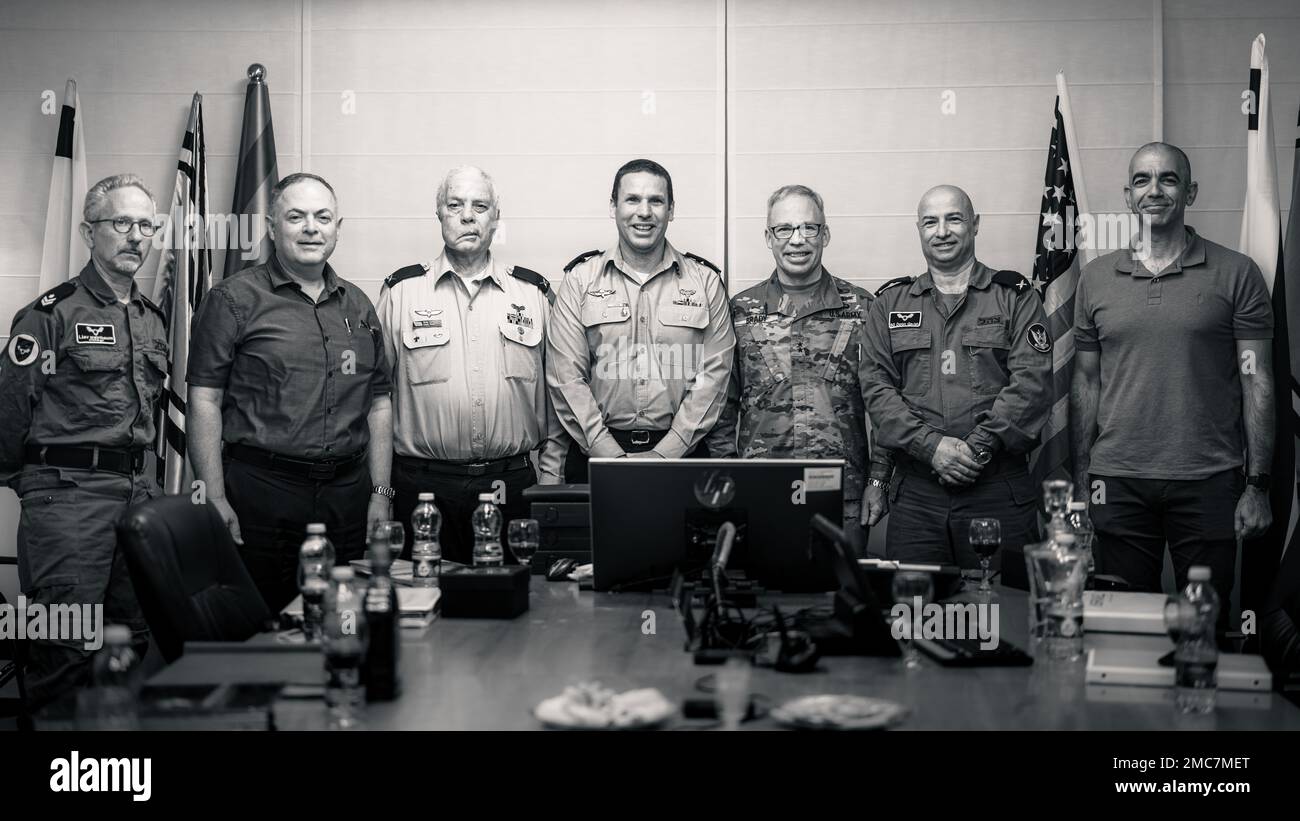 (Left to Right) Israeli Defense Forces Cmd. Sgt. Maj. Liav Weinbaum ...