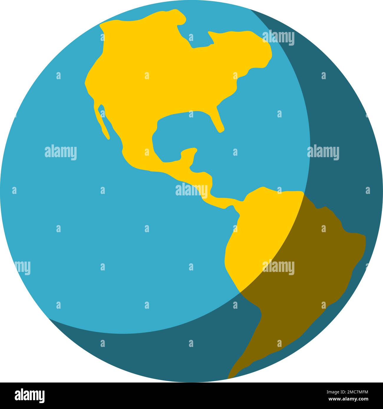 Isolated Earth World Globe Symbol Icon with Shadow 3D Effect. Vector ...