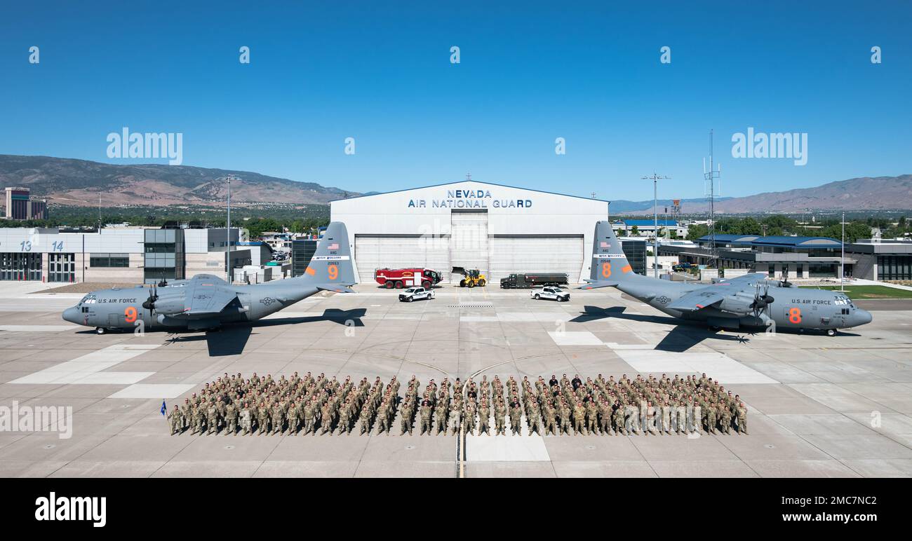 Airmen from the 152nd Mission Support Group (MSG) stand in formation ...