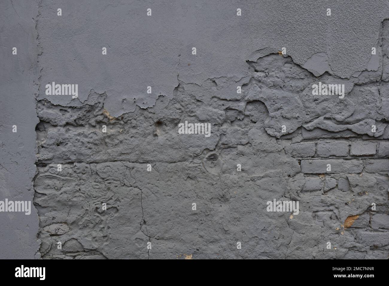 Old brick, damaged, gray wall concept background Stock Photo - Alamy