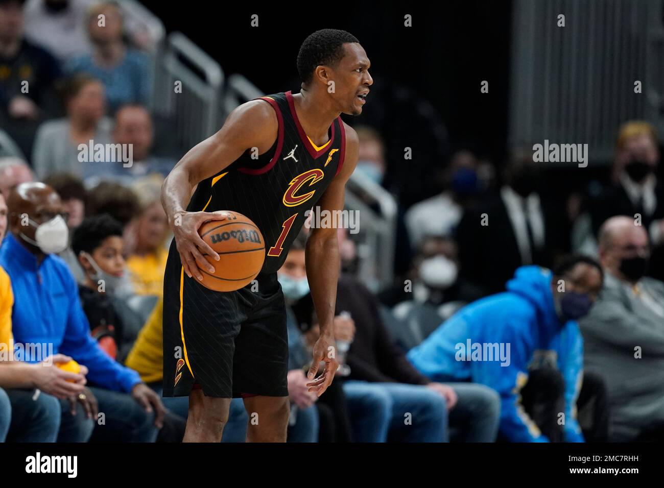 Cleveland Cavaliers' Rajon Rondo (1) dribbles during the second half of ...