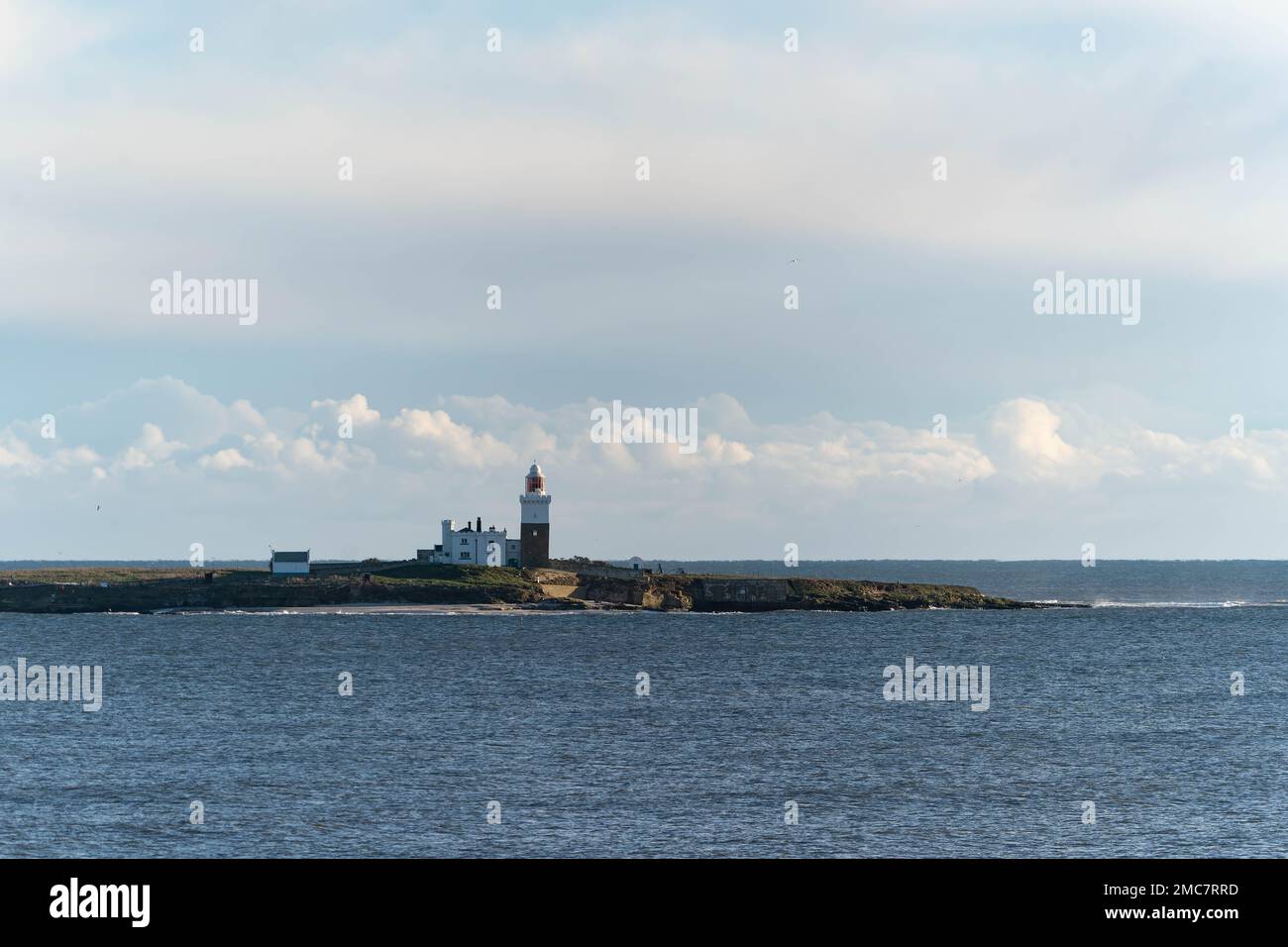 Coquet island lighthouse, Amble, Northumberland, UK Stock Photo - Alamy