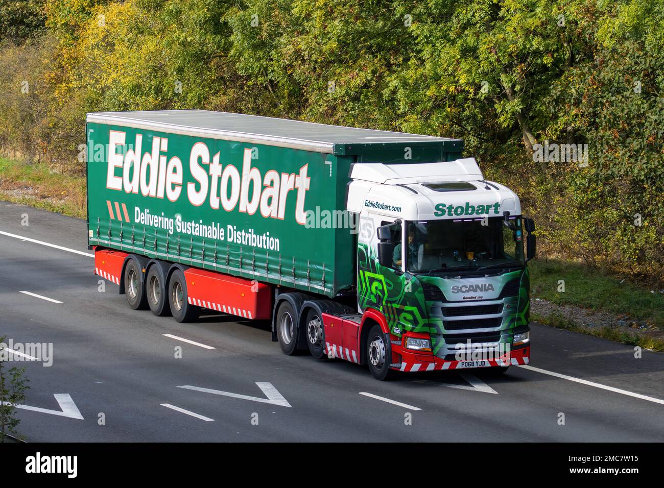 Eddie Stobart Scania R450 PO68 YJD Stock Photo - Alamy