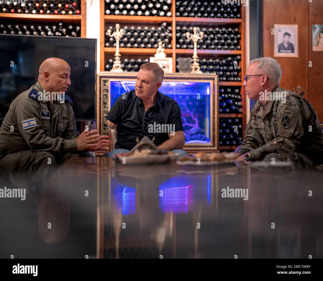 Israeli Defense Force Brig. Gen. Doron Gavish (left), Lt. Col. Moshe ...