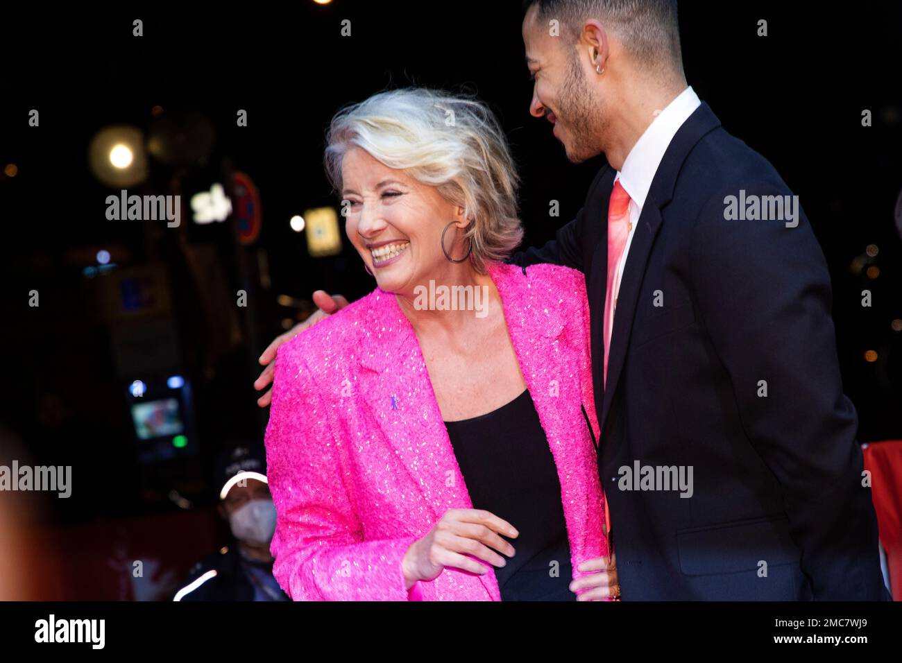Emma Thompson, left, and Daryl McCormack pose for photographers upon ...