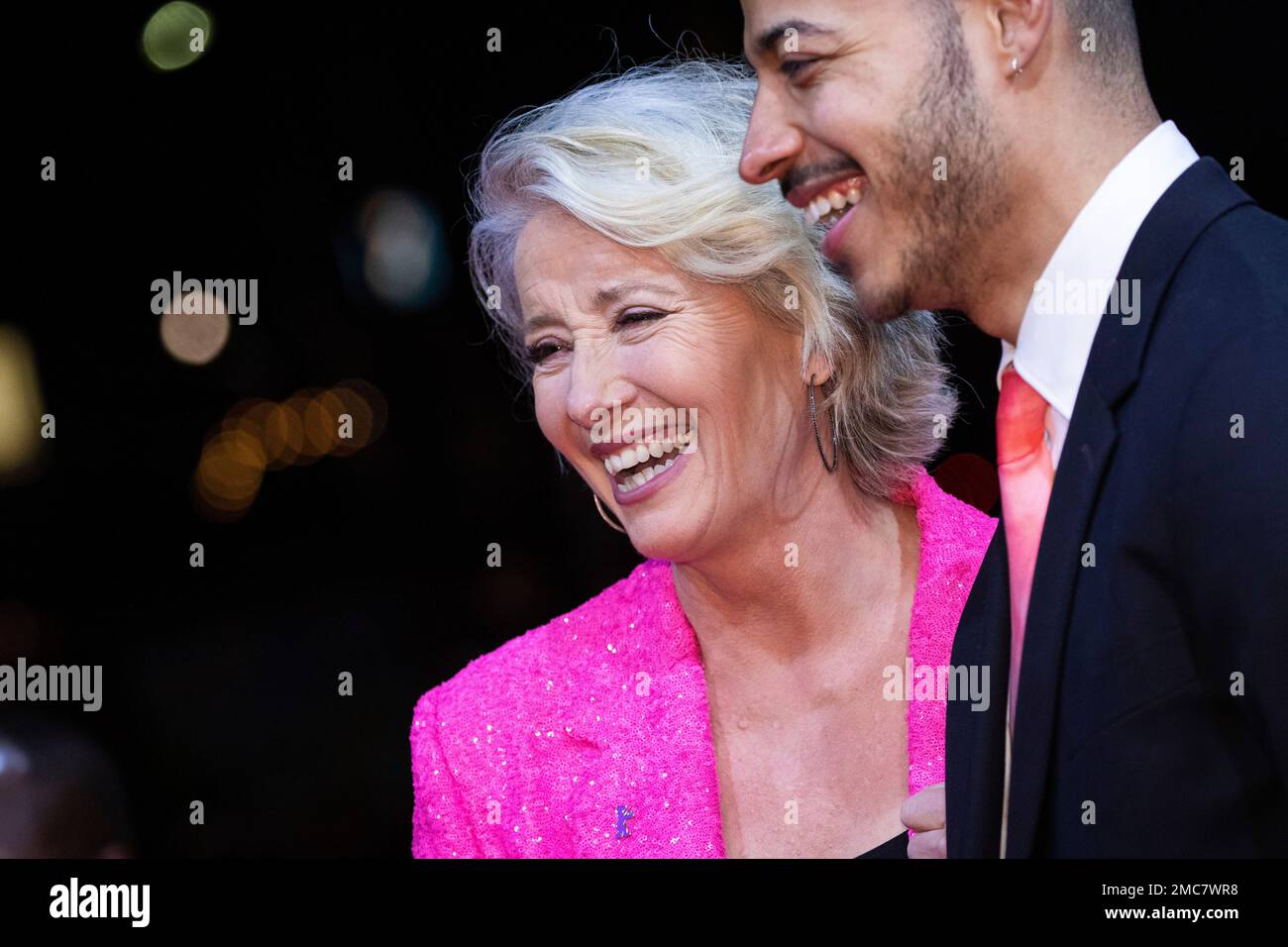 Emma Thompson, left, and Daryl McCormack pose for photographers upon ...