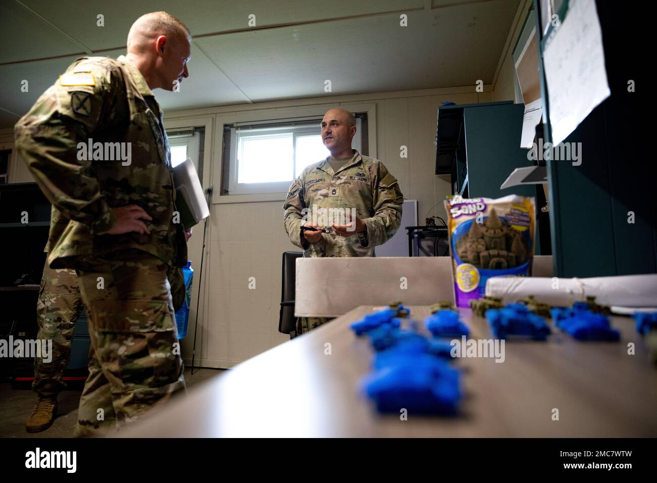U.S. Army Command Sgt. Maj. Arthur Fredericks, left, Command Sergeant ...