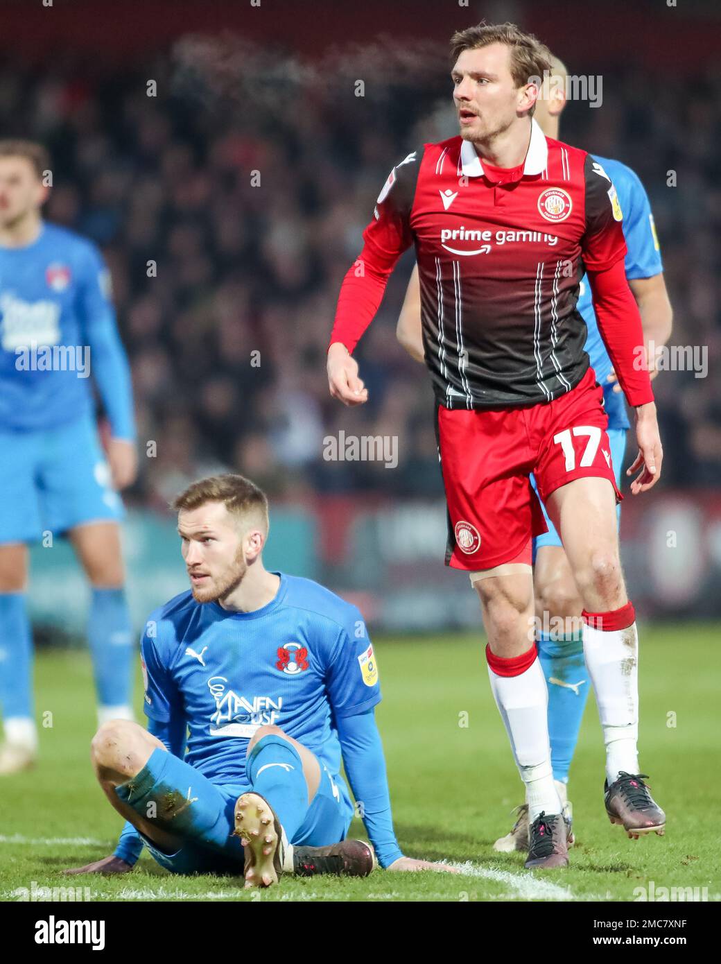 Stevenage's Alex Gilbey takes a shot at Goal during the Sky Bet League ...