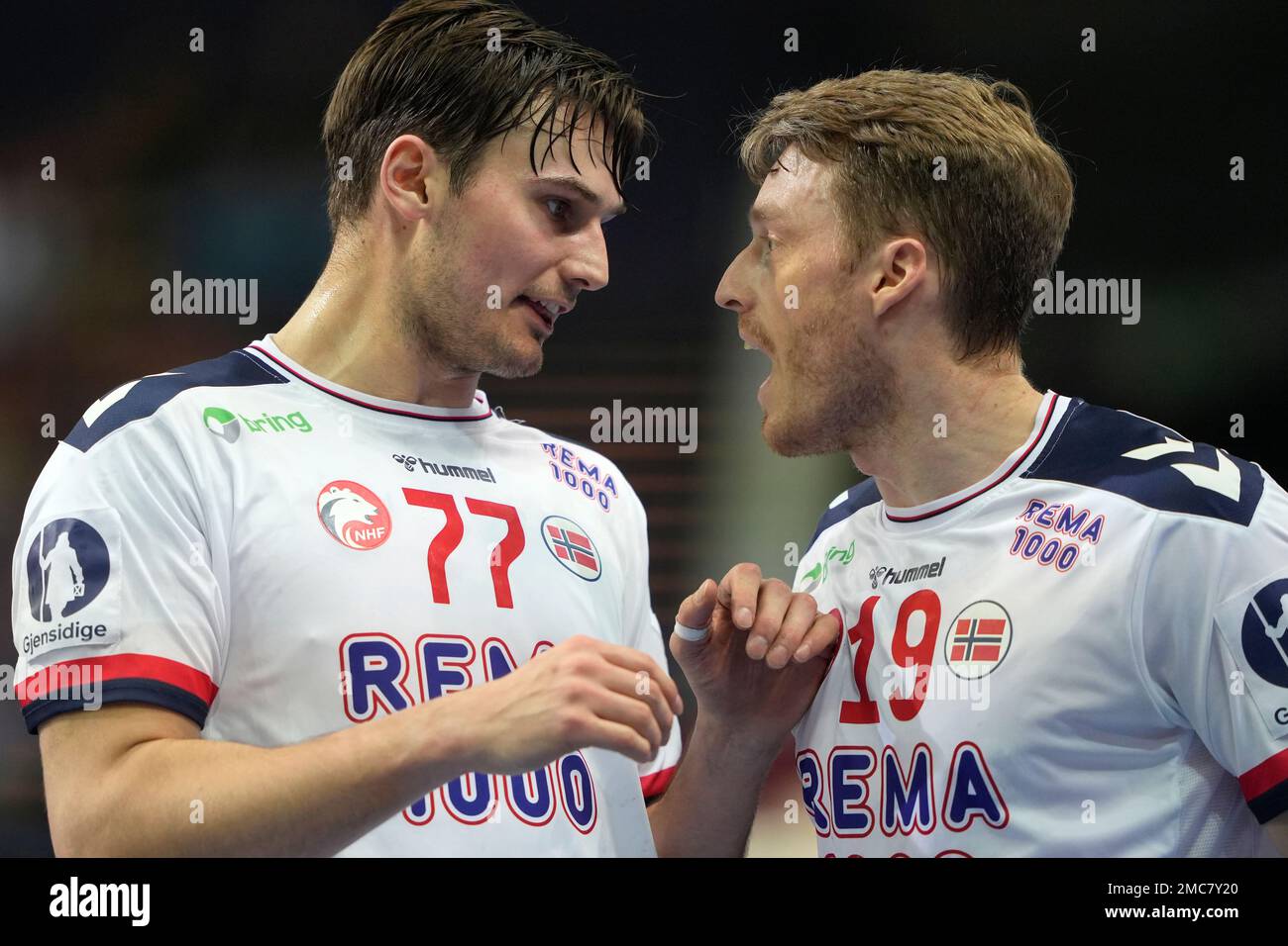 Norway's Magnus Rod, left, and Norway's Kristian Bjornsen during the ...