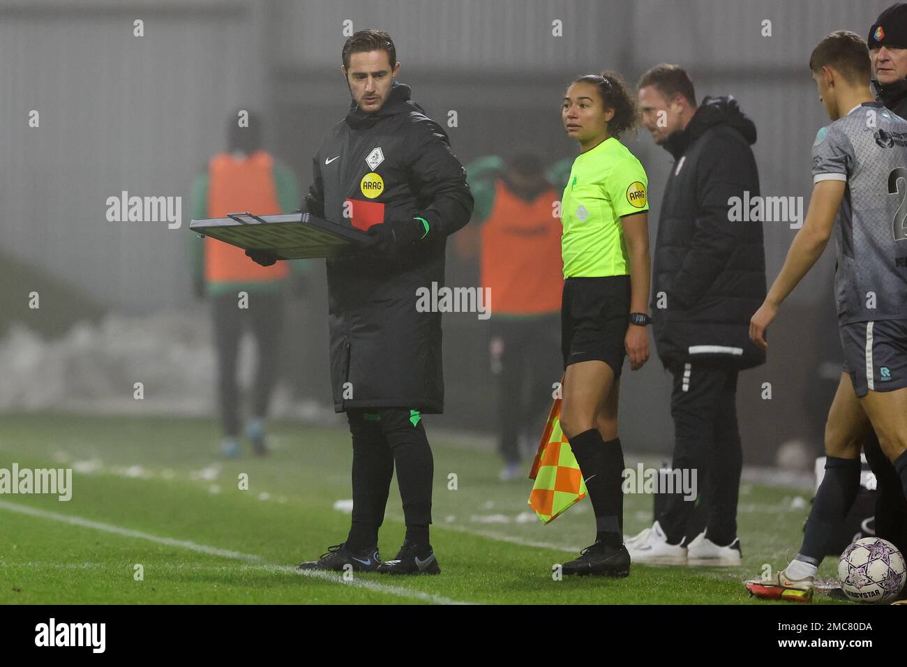 DORDRECHT, NETHERLANDS - JANUARY 21: Fourth official Haico Michielsen ...