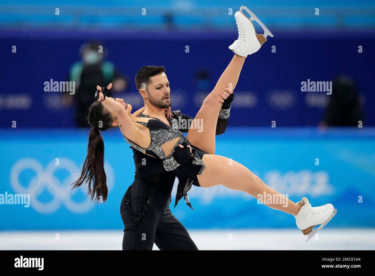 Lilah Fear and Lewis Gibson, of Britain, perform their routine in the ...