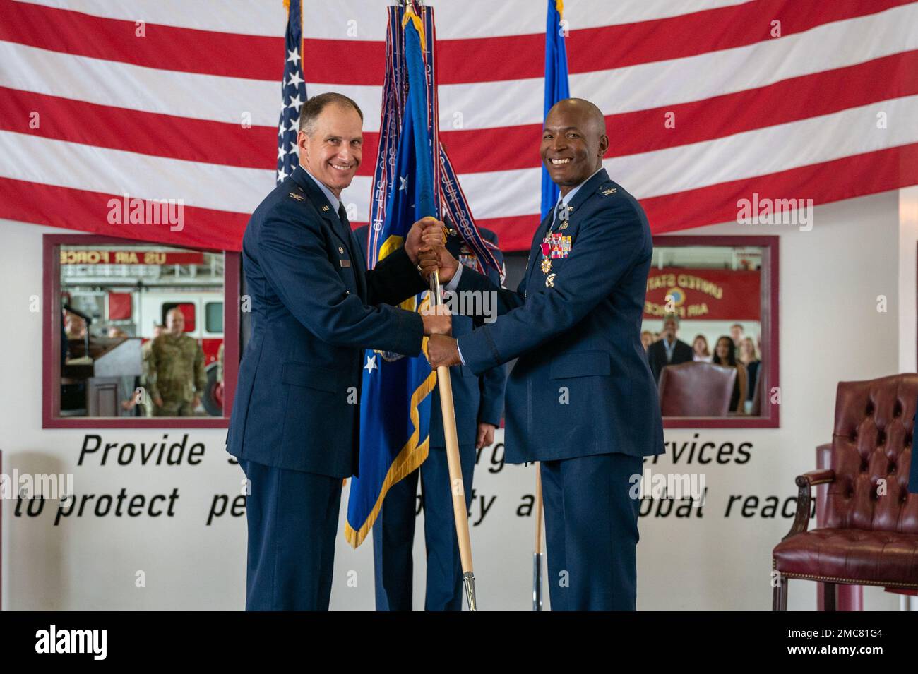 Col. Phelemon Williams, right, outgoing 436th Mission Support Group ...